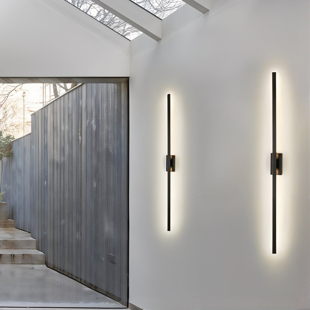 Brea Modern Linear LED Wall Light – Black or Gold | Elvi Home