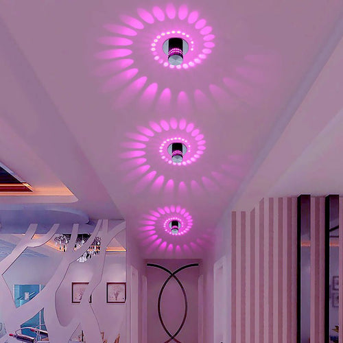 Modern Swirl RGB LED Wall Light